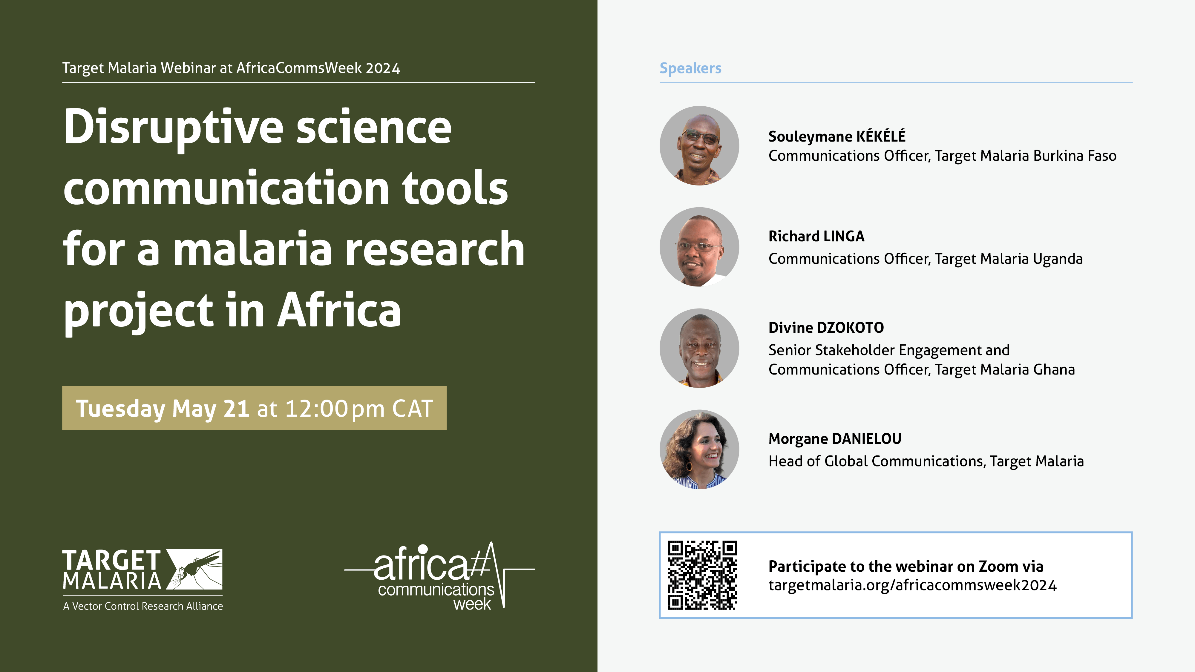 Africa Communications Week webinar | Target Malaria