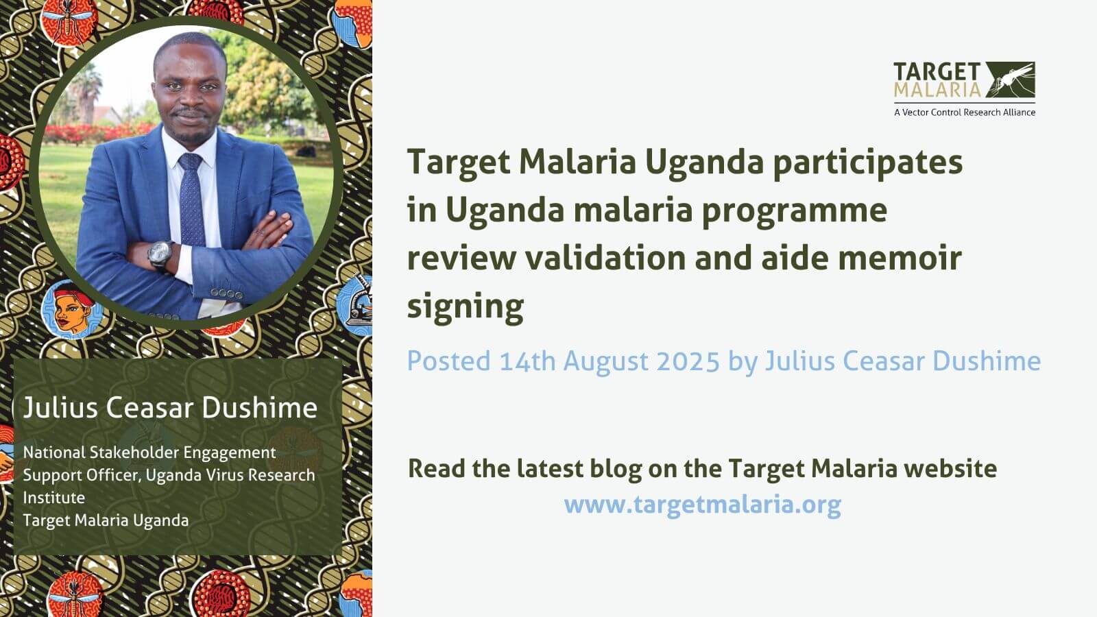 Target Malaria Uganda participates in Uganda malaria programme review ...